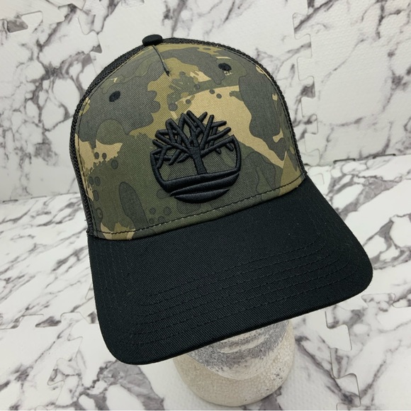 Timberland | Accessories | Mens Timberland Woodland Camo Black Trucker ...